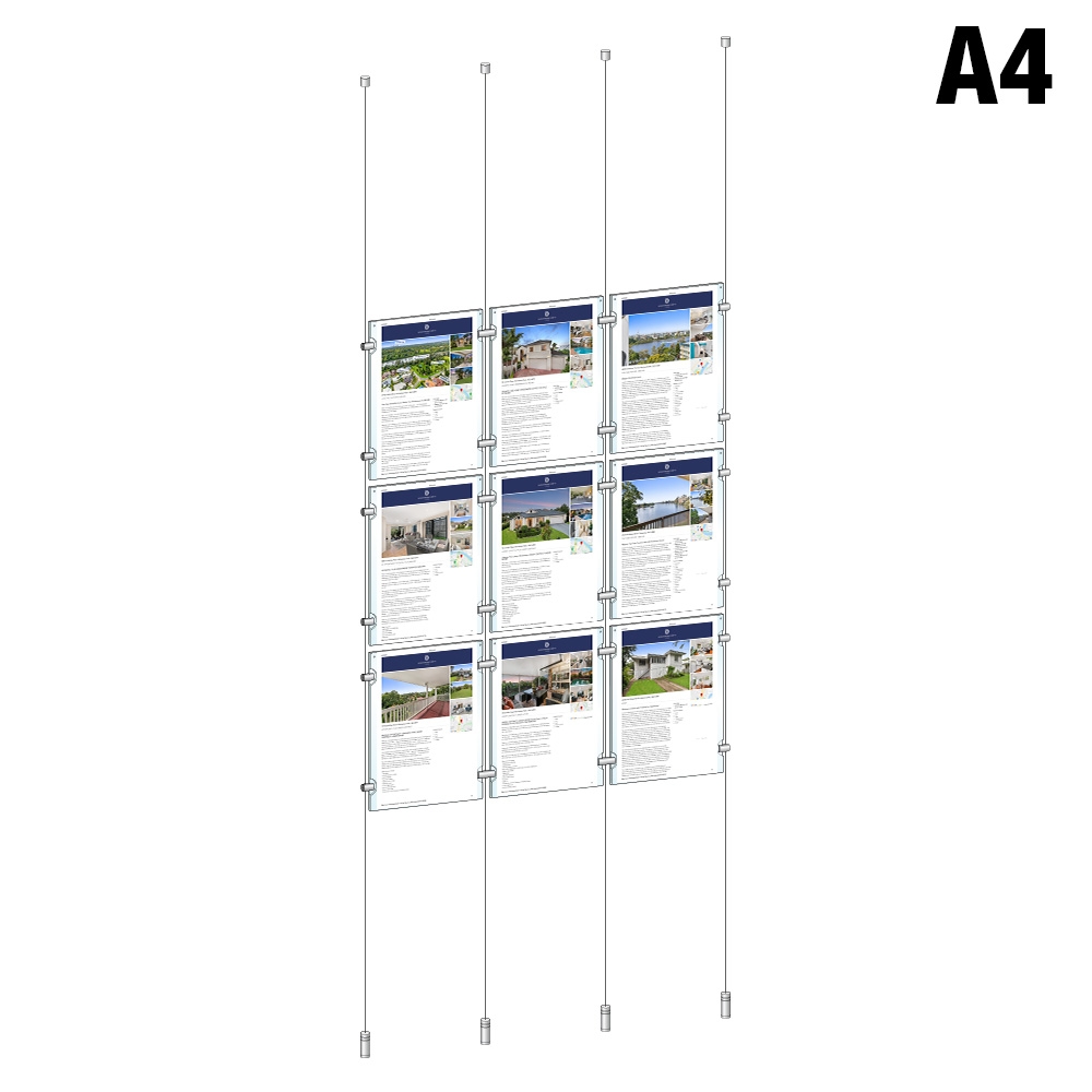 Cable Displays – Multiple A4 Acrylic Frame Kits Options!