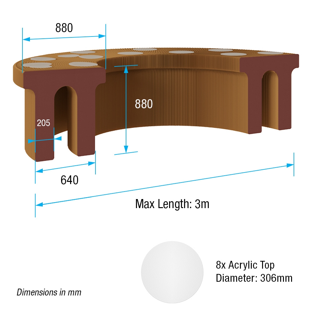 Folding Display Table – Brown Paper – Ships Same Day!