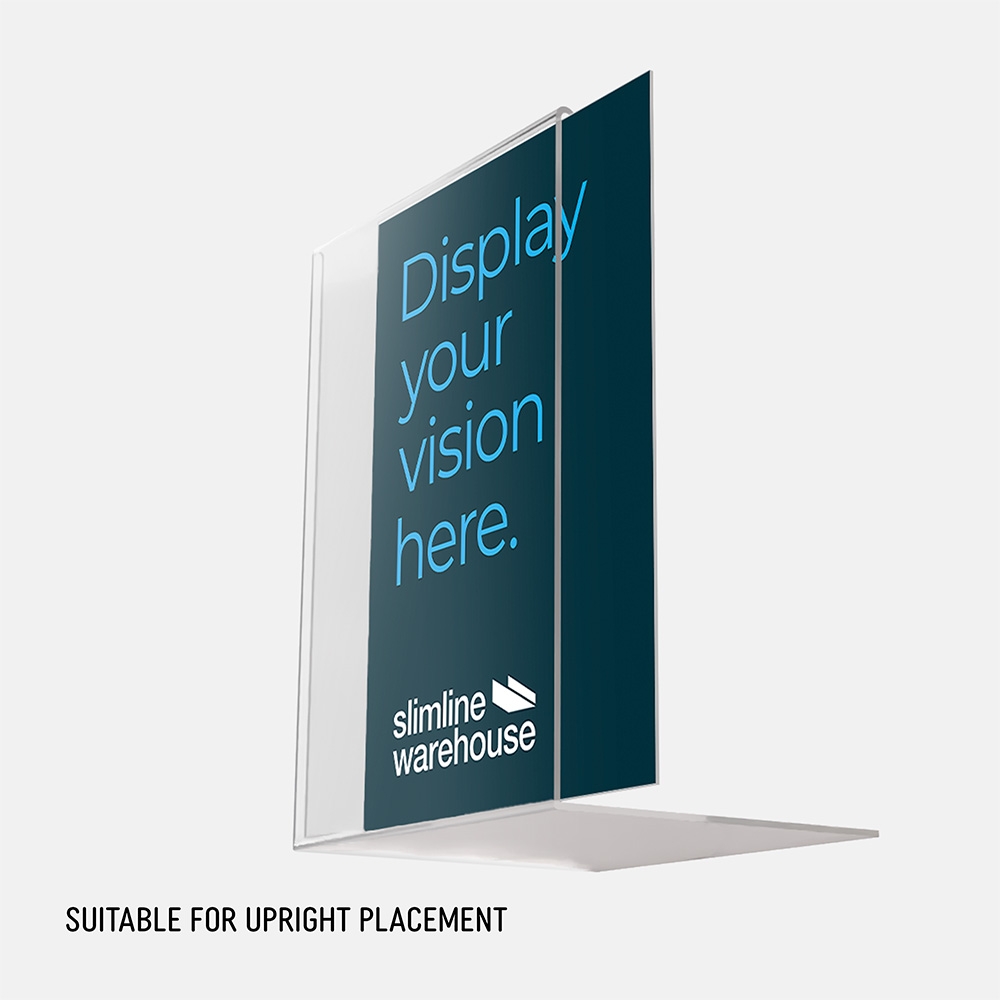 Compact A6 Clear Sign Holder for Retail Shelves