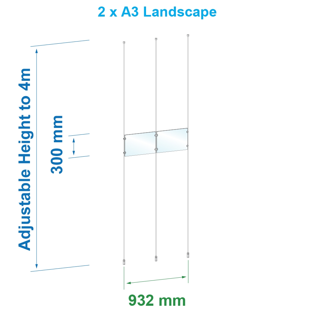 A3 Hanging Wire System – 2 Frames – Ships Same Day!