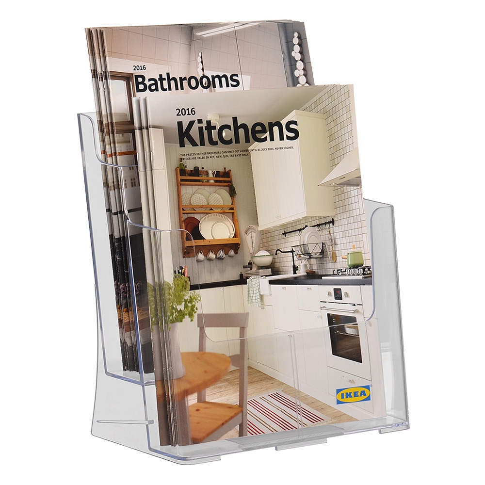 Clear Magazine Holders - Wall Mount or Countertop ¦ Slimline Warehouse