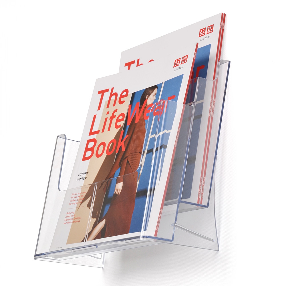 Clear Magazine Holders - Wall Mount or Countertop ¦ Slimline Warehouse