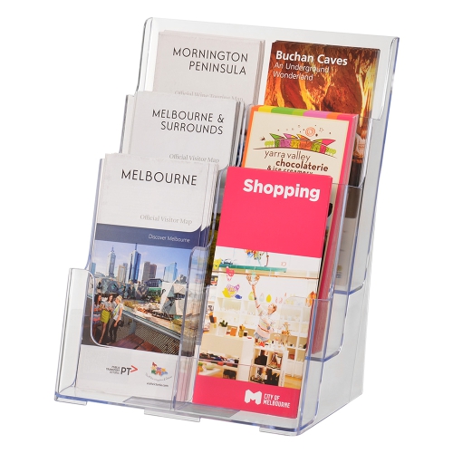 Clear Leaflet Pockets - Wall or Countertop Use! ¦ Slimline Warehouse