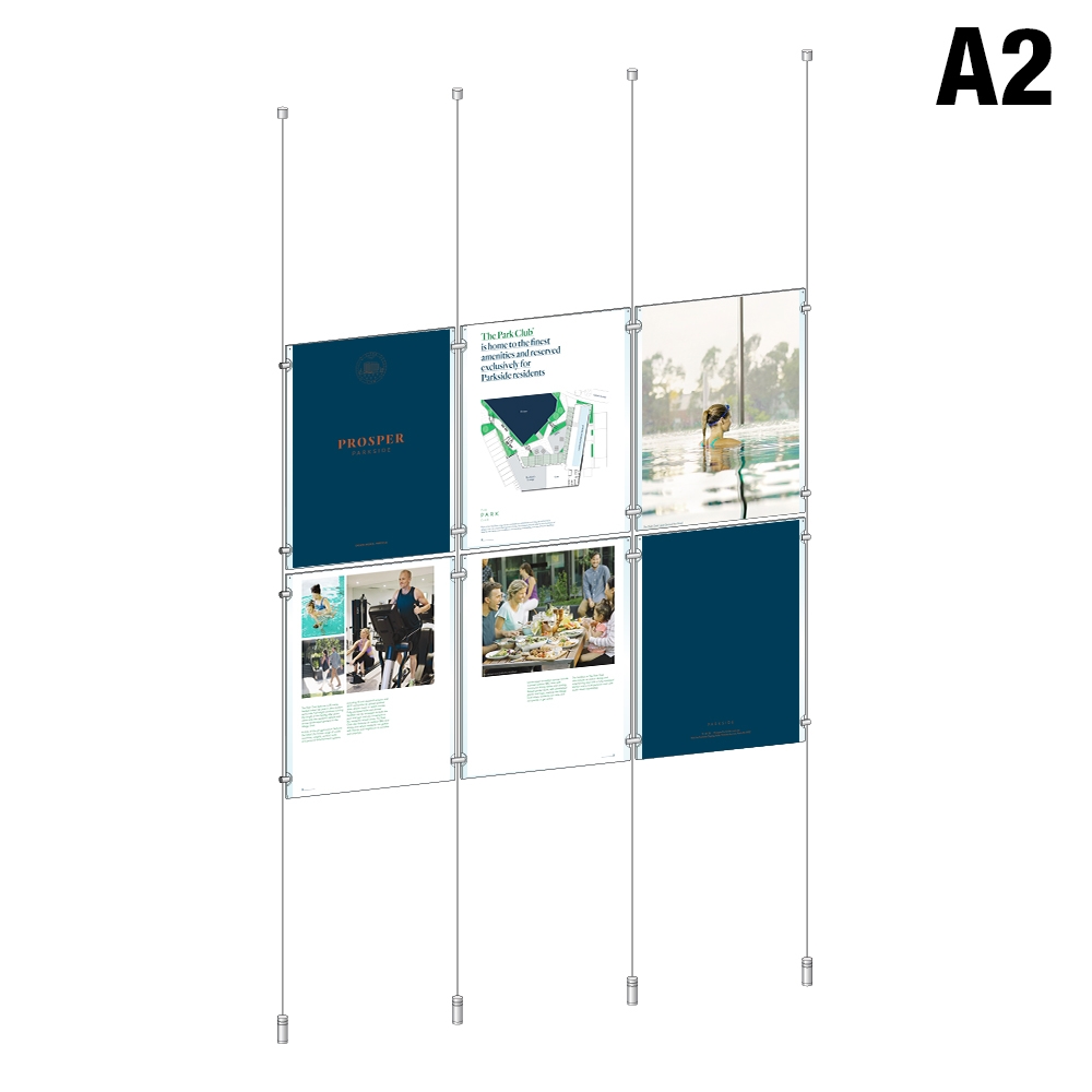 Acrylic Window Display – 6 A2 Frames – Ships Same Day!