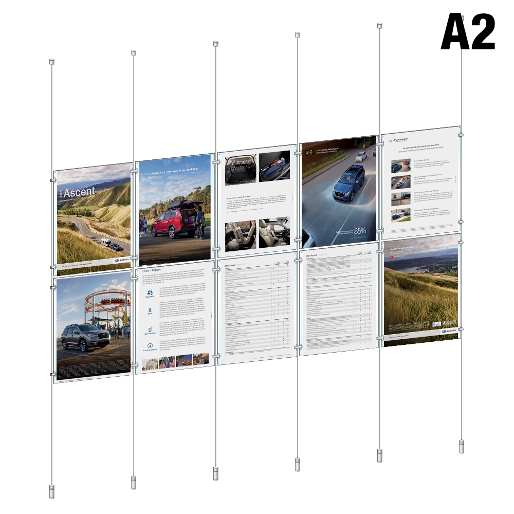 Real Estate Window Display System – 10 A2 Acrylic Frames