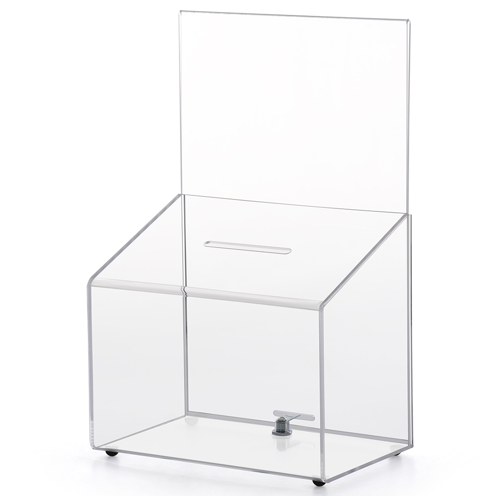 Acrylic Suggestion Box – A4 Header ¦ Slimline Warehouse - Lockable