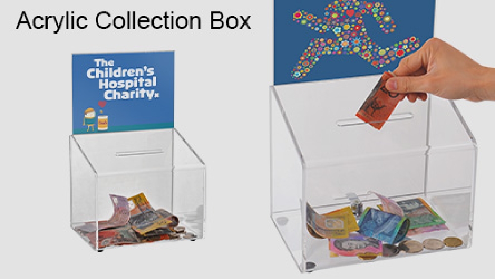 Acrylic Collection Box – A5 Header - Ships Same Day ¦ Slimline Warehouse